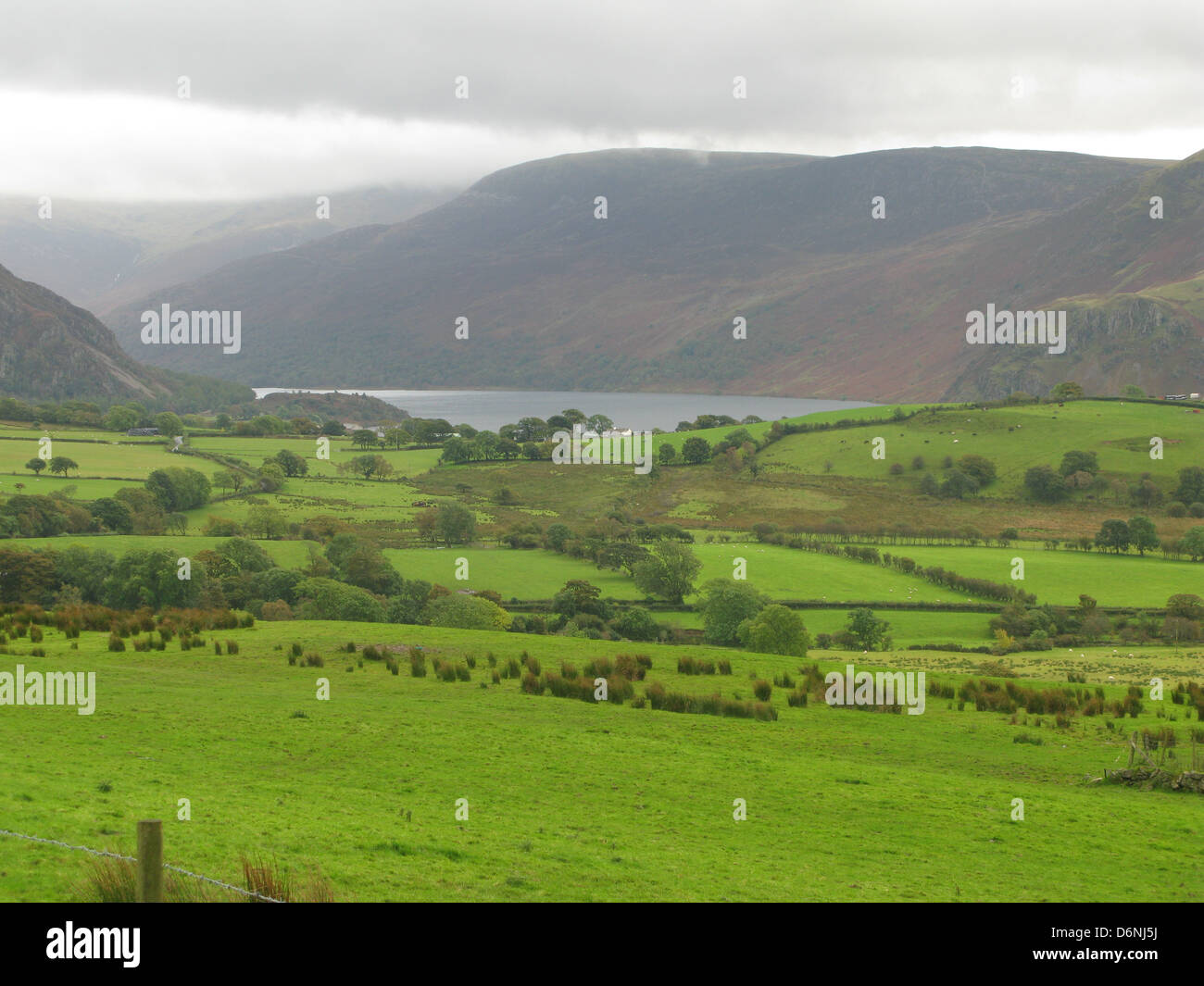 Looking towards Ennerdale Water in spring, Lake District Stock Photo ...