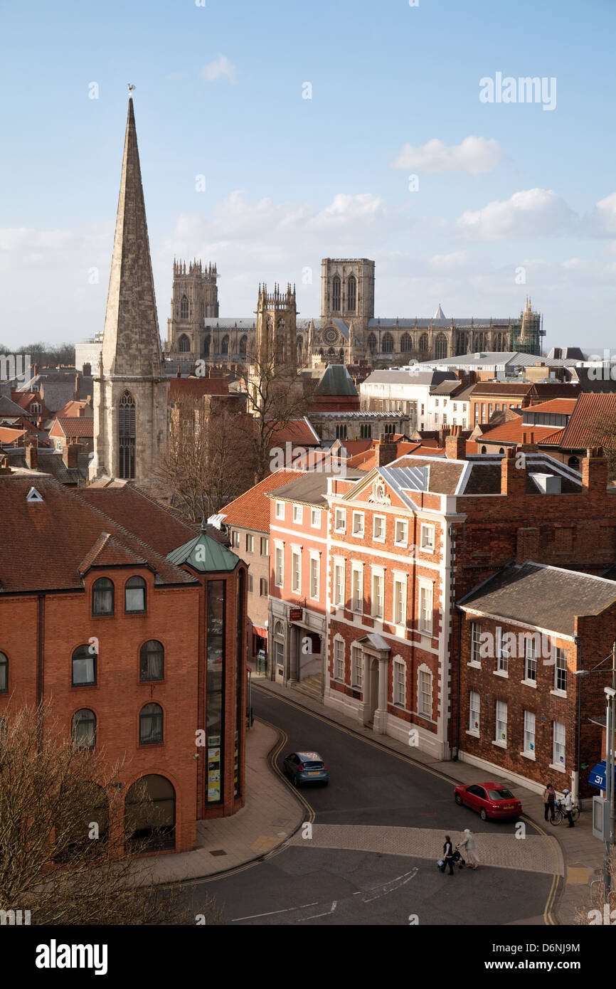 York city skyline from York Castle; Fairfax House in the foreground and ...