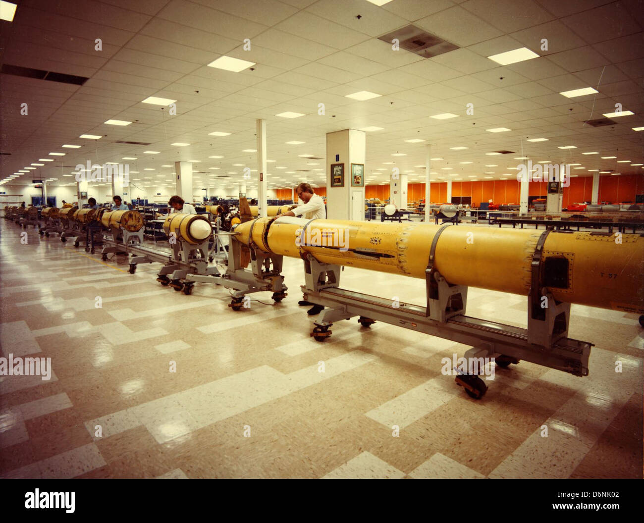 This photo shows the Tomahawk cruise missile, developed by Convair ...