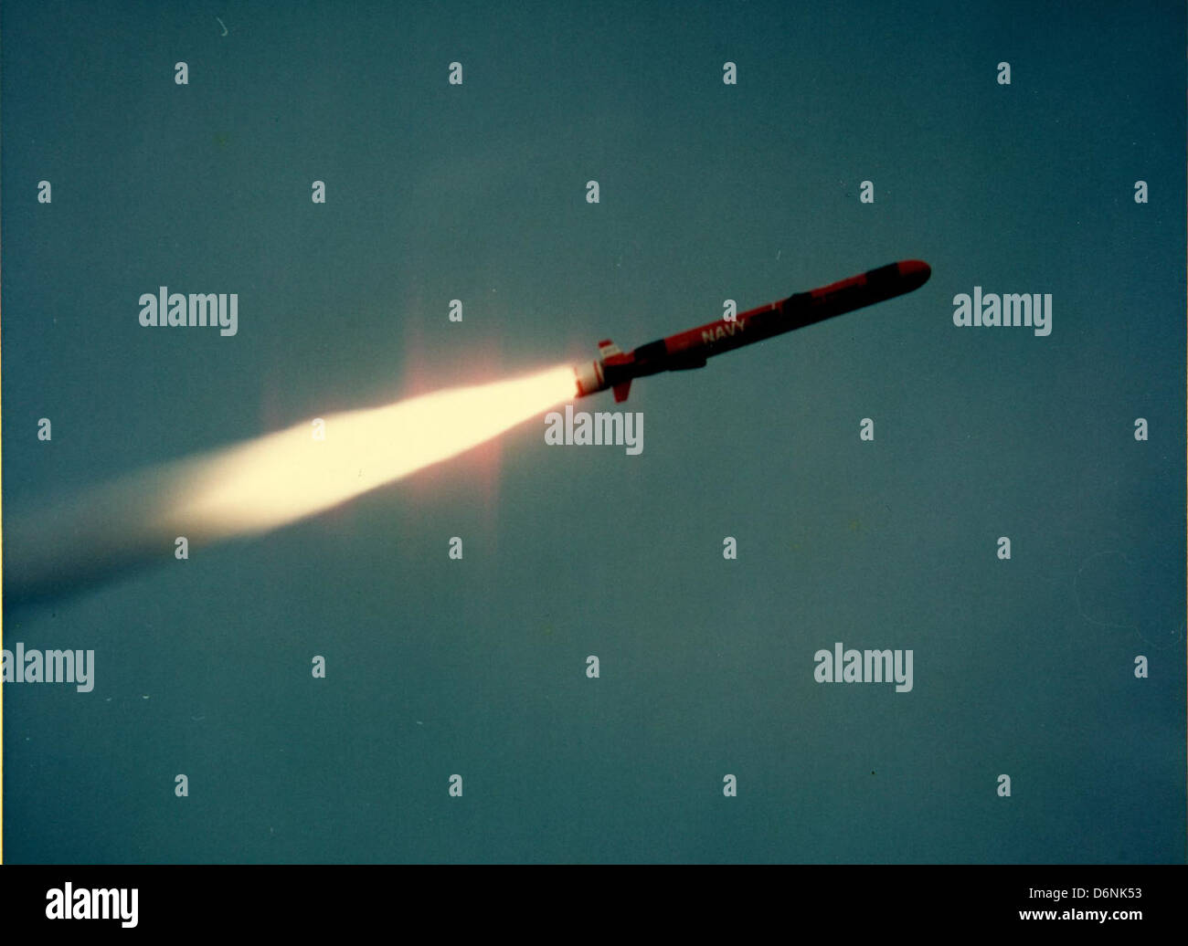 This photograph features the Convair/General Dynamics Tomahawk missile ...