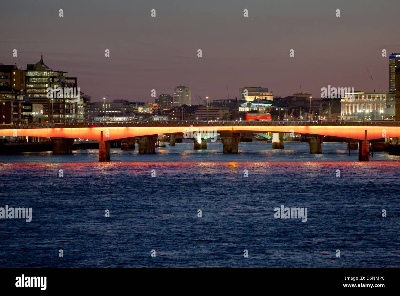 London, United Kingdom, view from Tower Bridge to the London Bridge ...