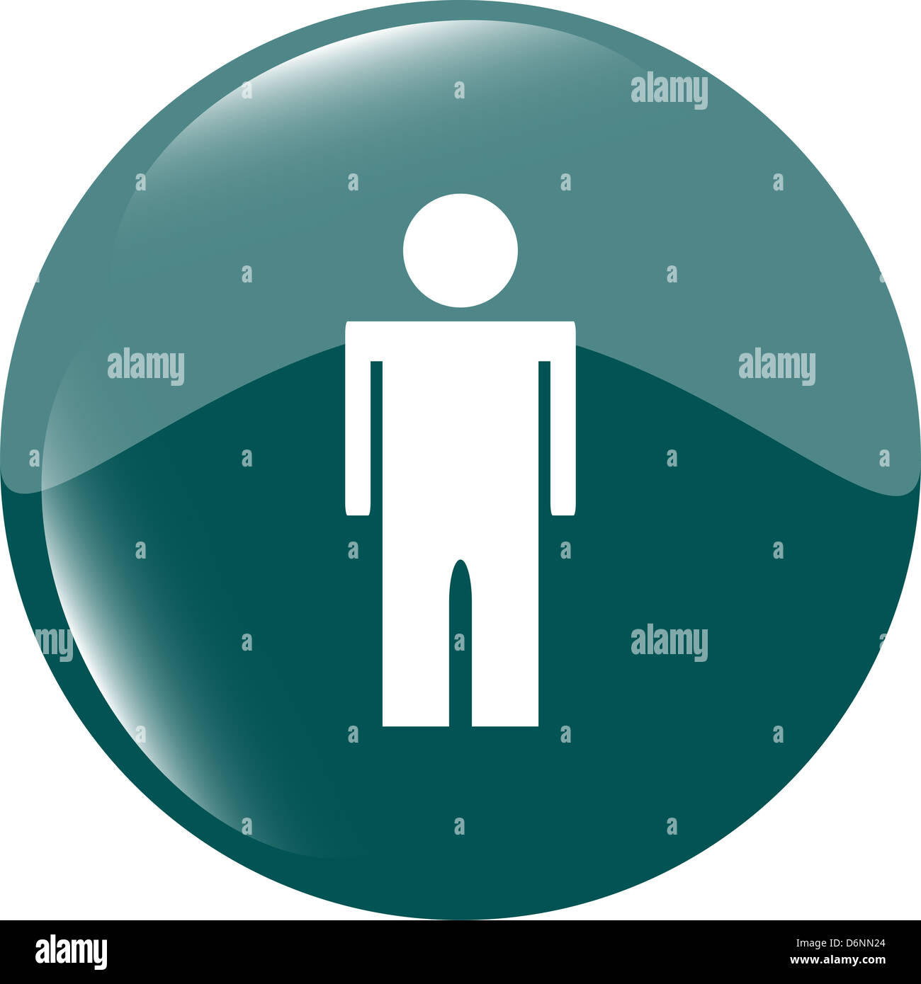 icon button with man inside Stock Photo - Alamy