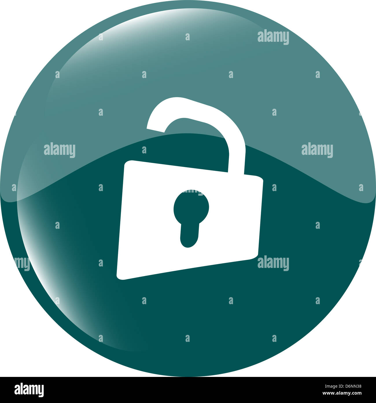 Padlock icon web sign. Rounded button Stock Photo - Alamy