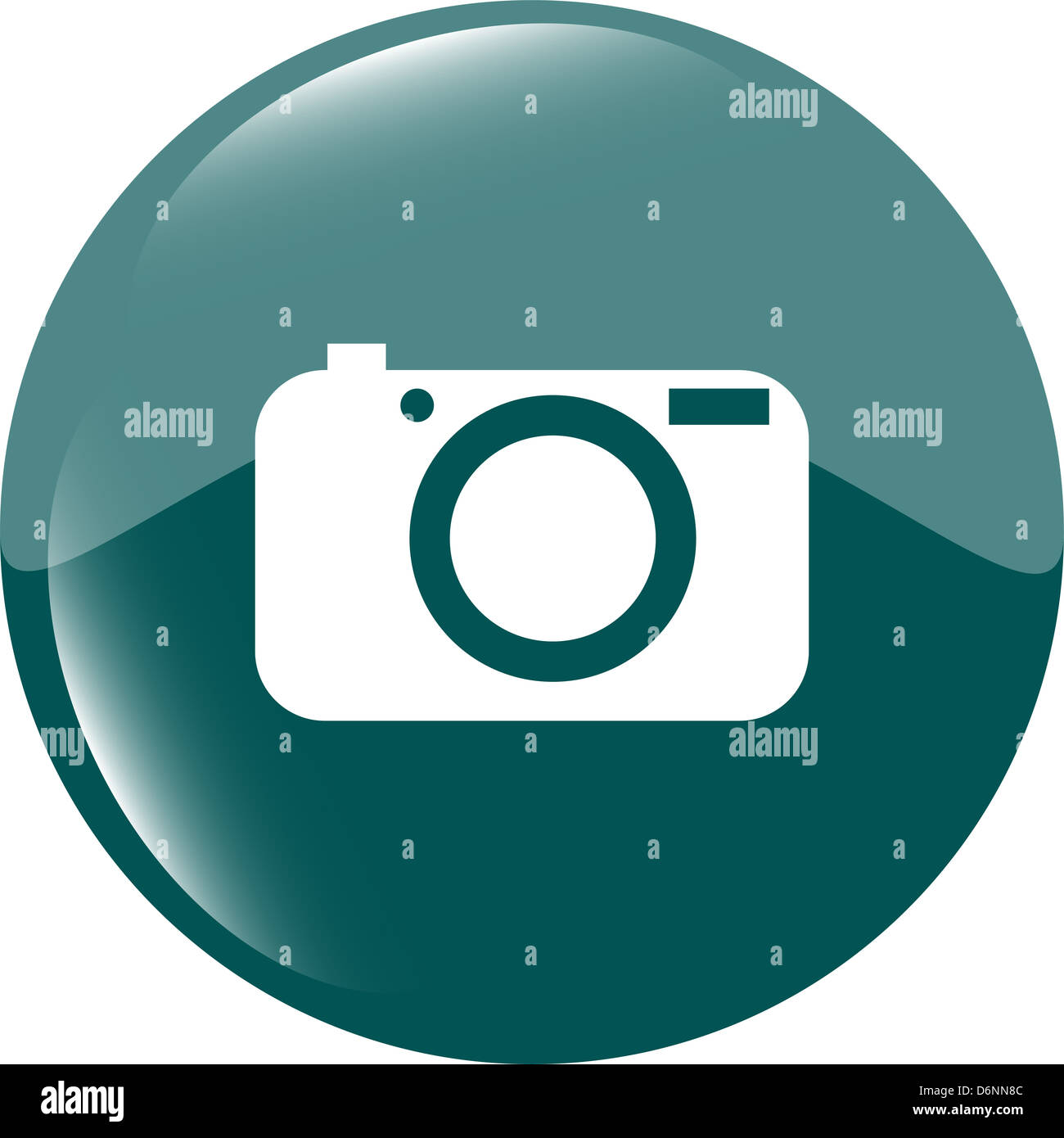 Camera icon on round internet button original illustration Stock Photo ...