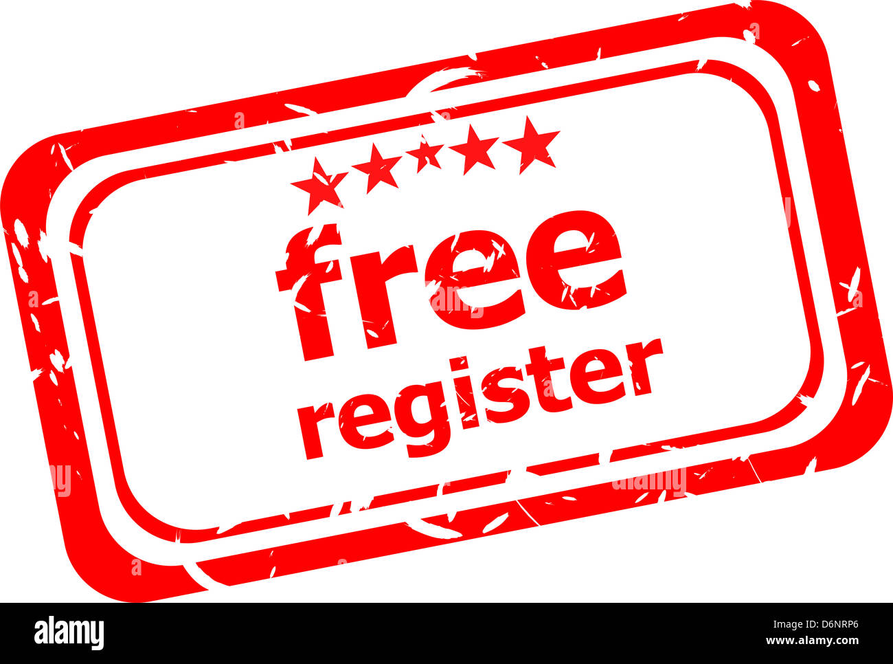 free register red stamp Stock Photo - Alamy