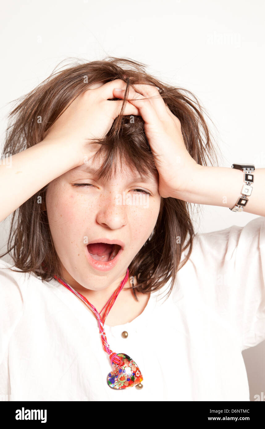 Germany, a tired girl Stock Photo - Alamy