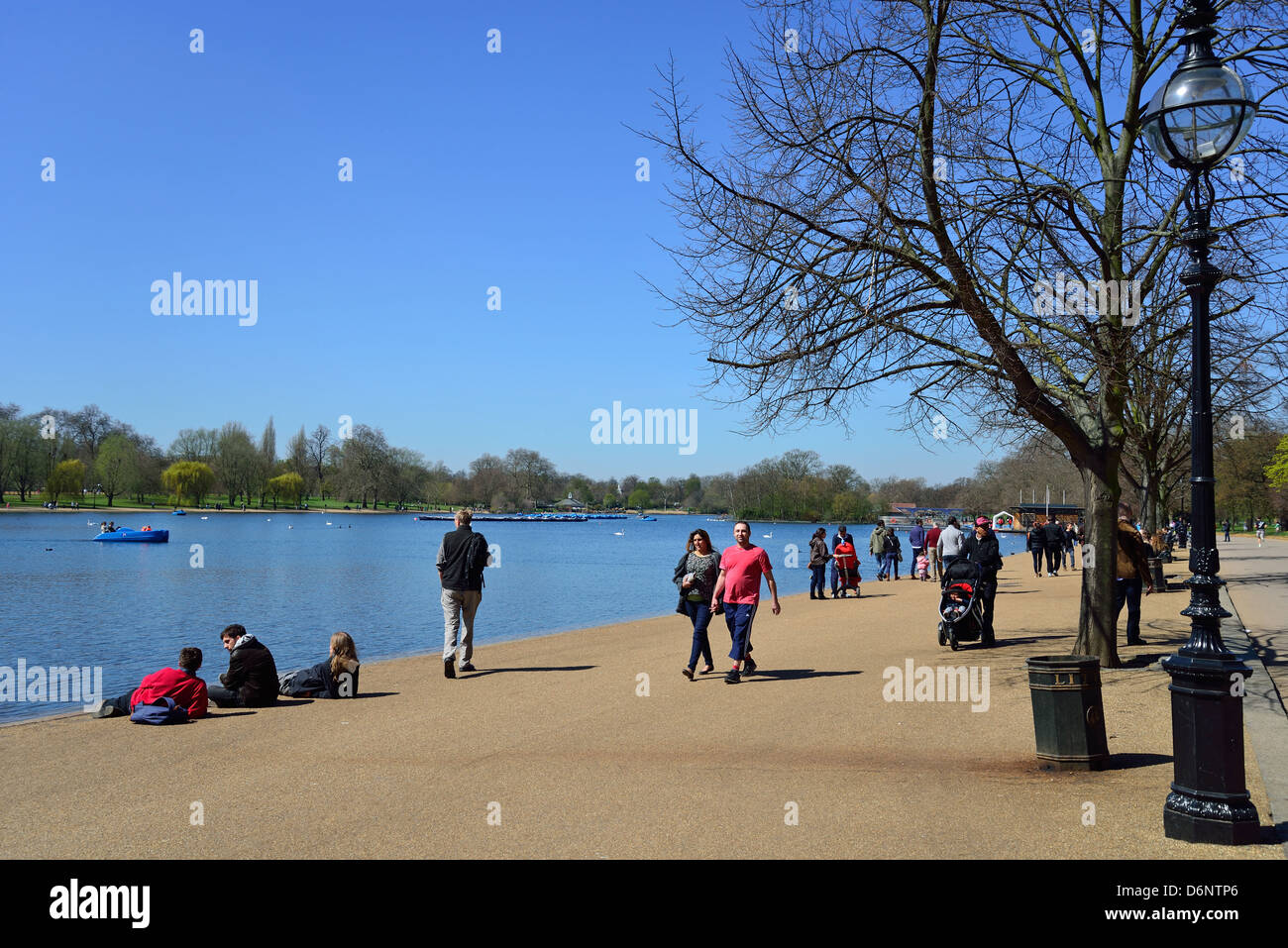 The Serpentine in spring, Hyde Park, City of Westminster, London ...