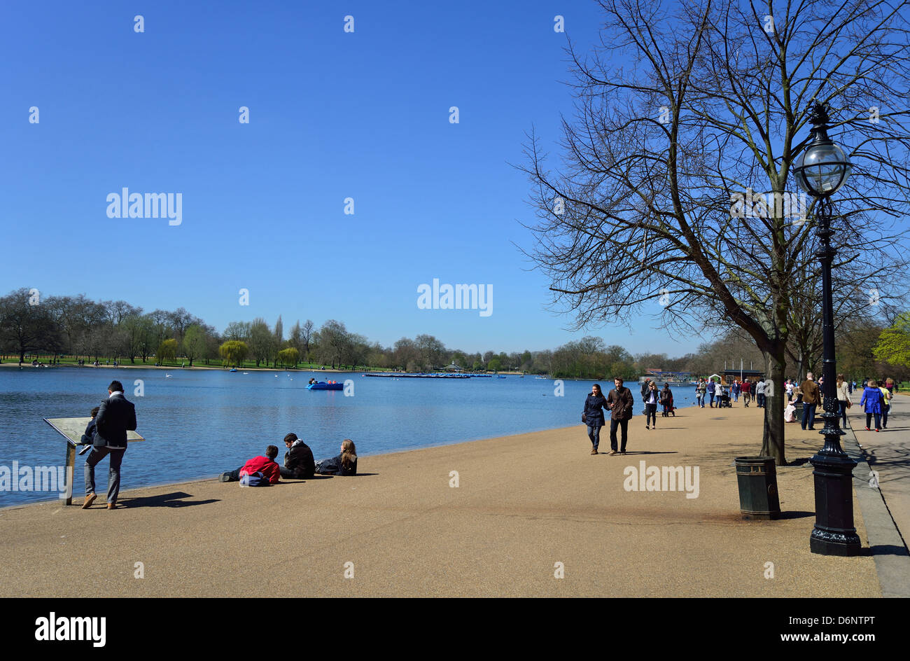 The Serpentine in spring, Hyde Park, City of Westminster, London ...