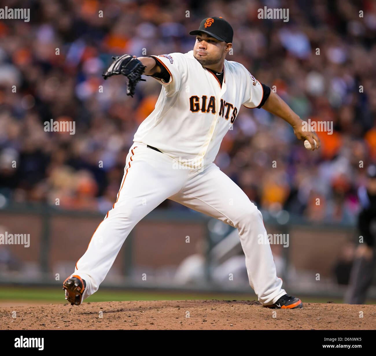 San Francisco, USA. 21st April, 2013. San Francisco Giants relief ...