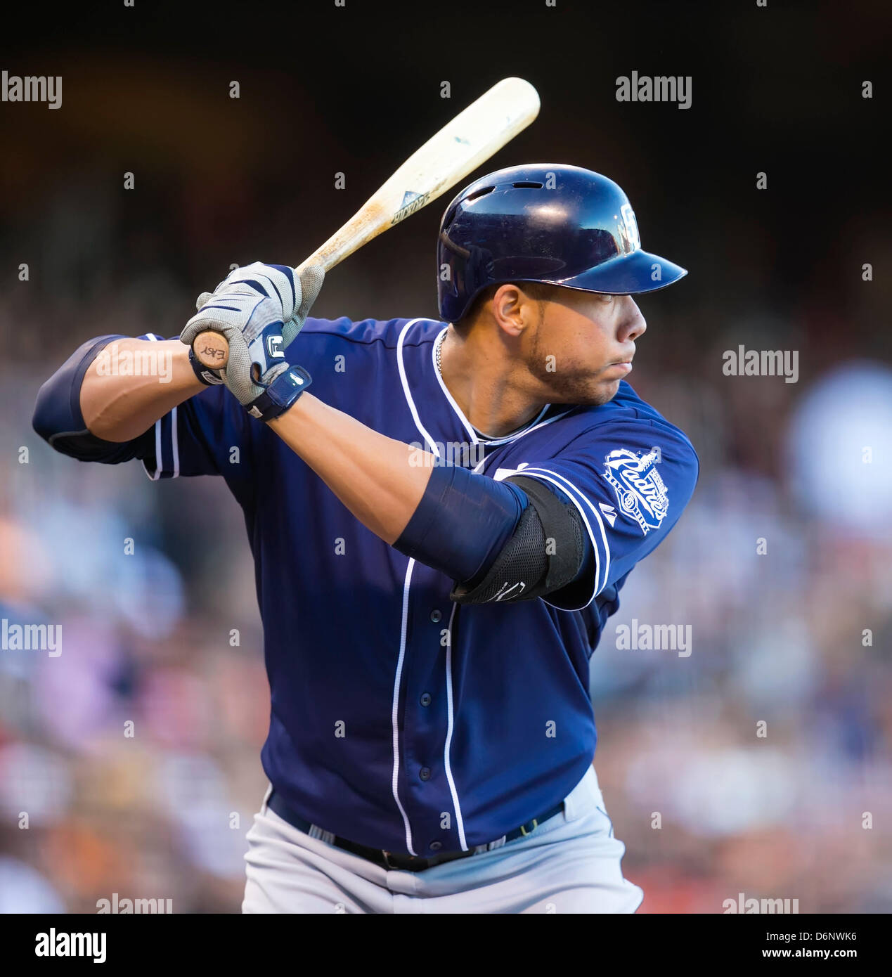 San Francisco, USA. 21st April, 2013. San Diego Padres left fielder ...