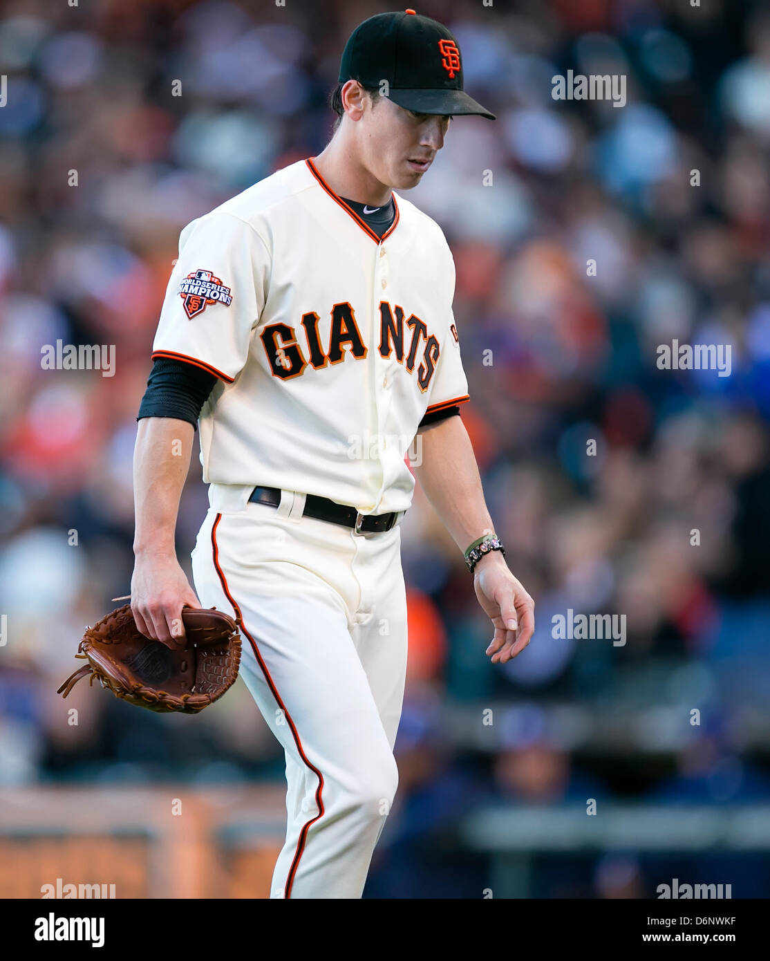 San Francisco, USA. 21st April, 2013. San Francisco Giants starting ...