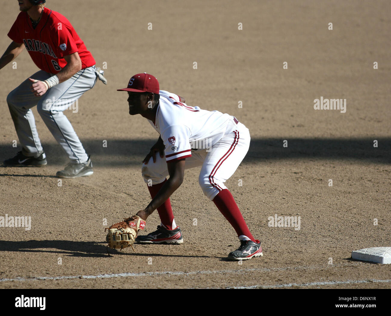 April 21, 2013: Stanford first baseman #11 Brian Ragira in action ...