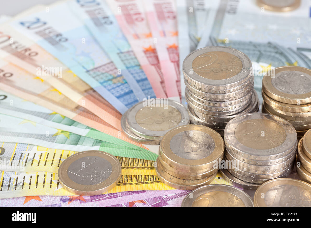 Berlin, Germany, Euro notes and Euromuenzen Stock Photo - Alamy