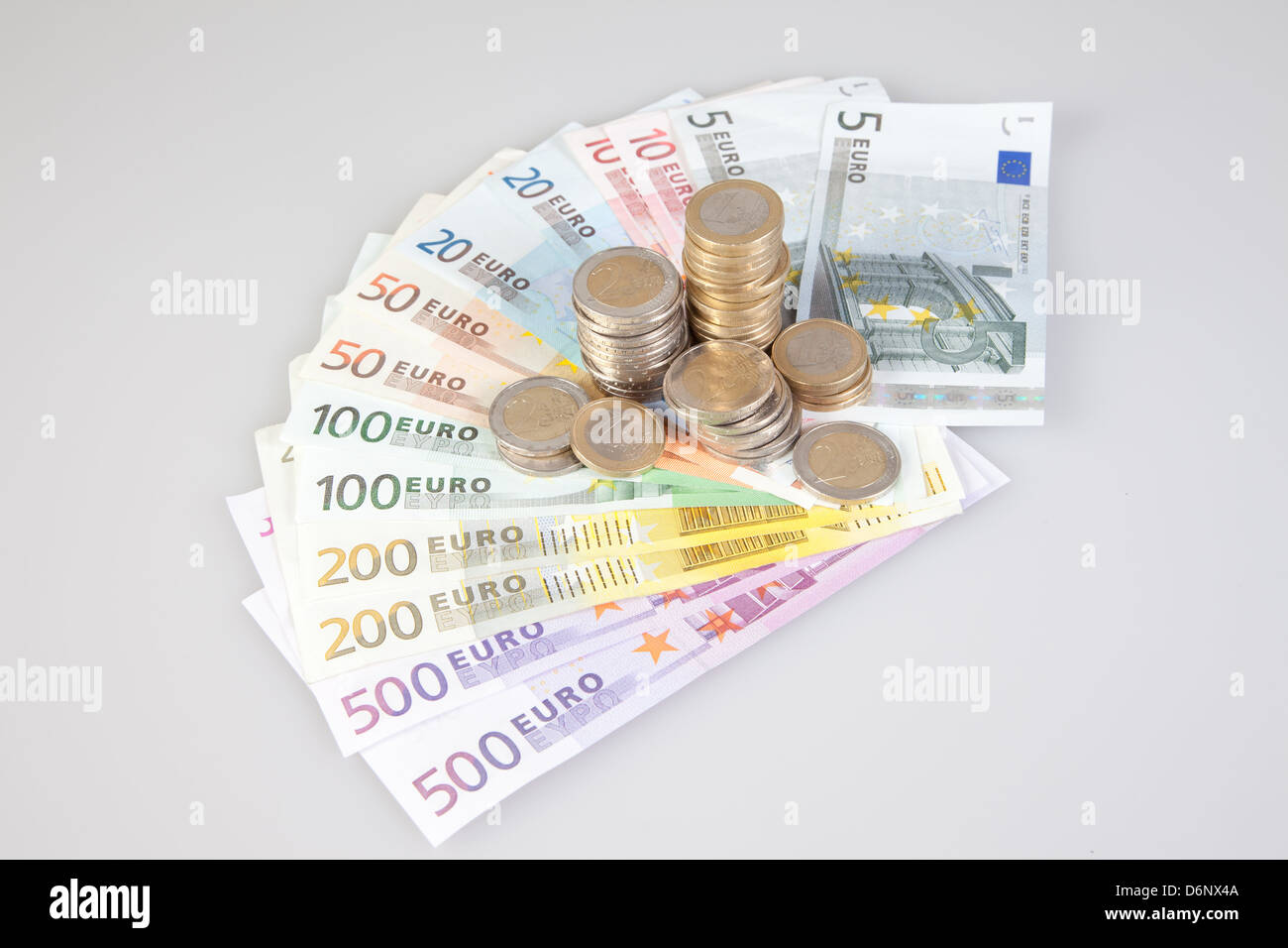 Berlin, Germany, Euro notes and Euromuenzen Stock Photo - Alamy