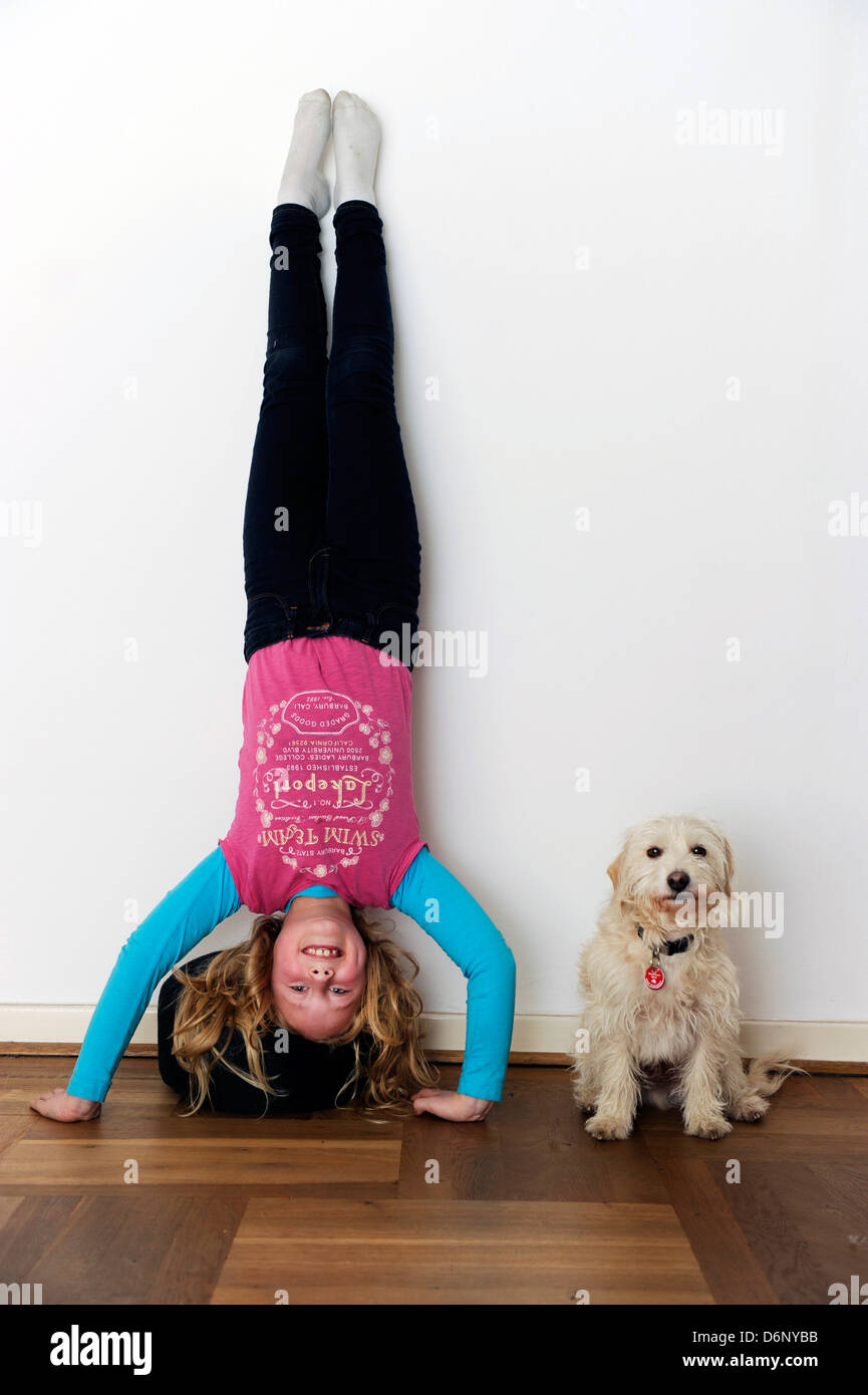 Girl headstand hi-res stock photography and images - Alamy