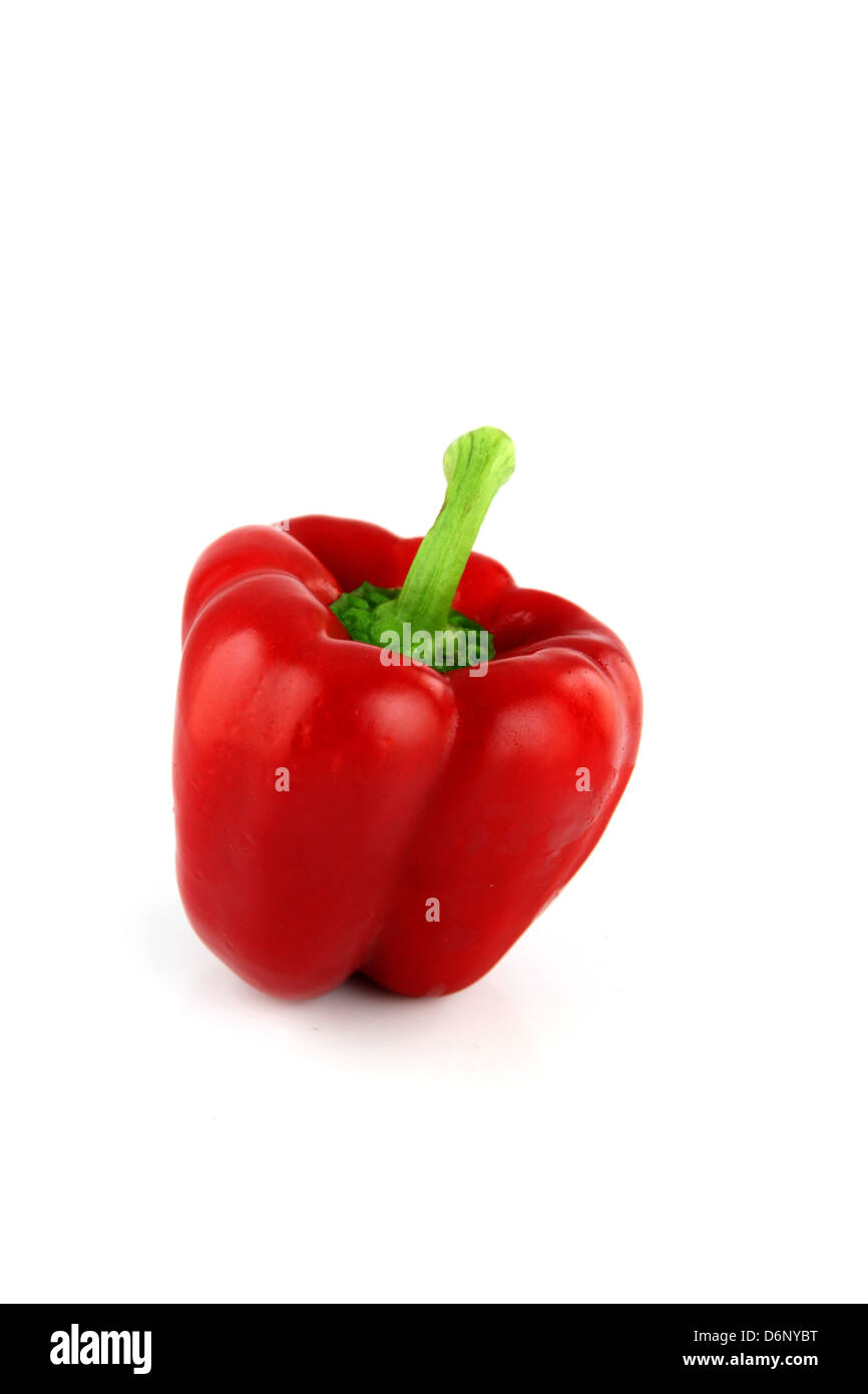 Zoom the Red Bell peppers Three colors on white Background Stock Photo ...