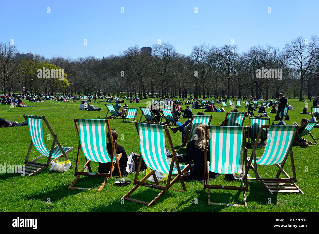 Green Park in springtime, West End, City of Westminster, London ...