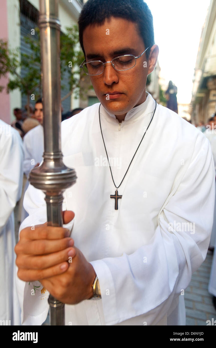 Stations of the Cross, Good Friday, Easter. Cuban city of Havana, La ...