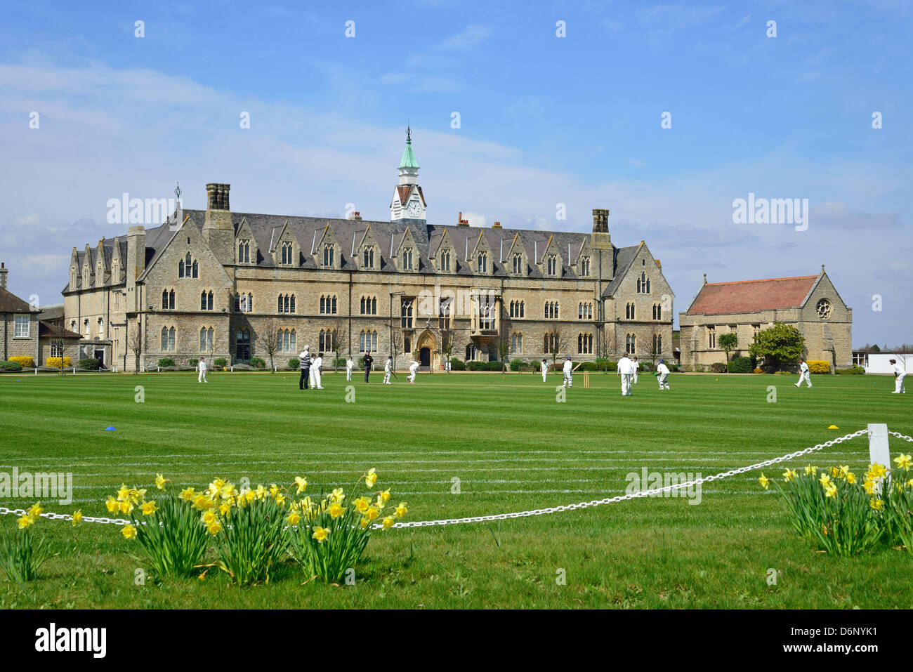 Cricket match at St James Senior Boys' School, Church Road, Ashford ...