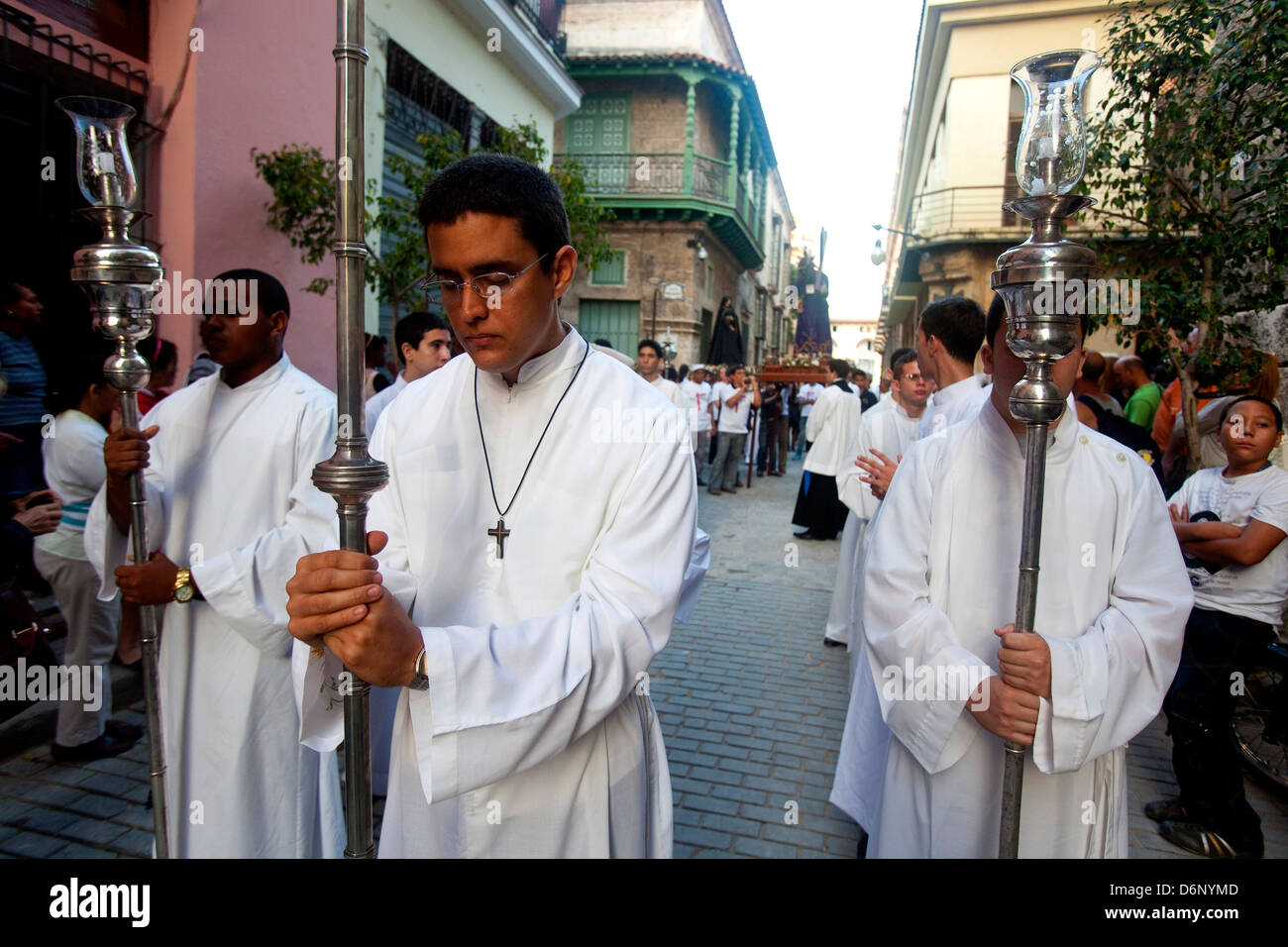 Stations of the Cross, Good Friday, Easter. Cuban city of Havana, La ...