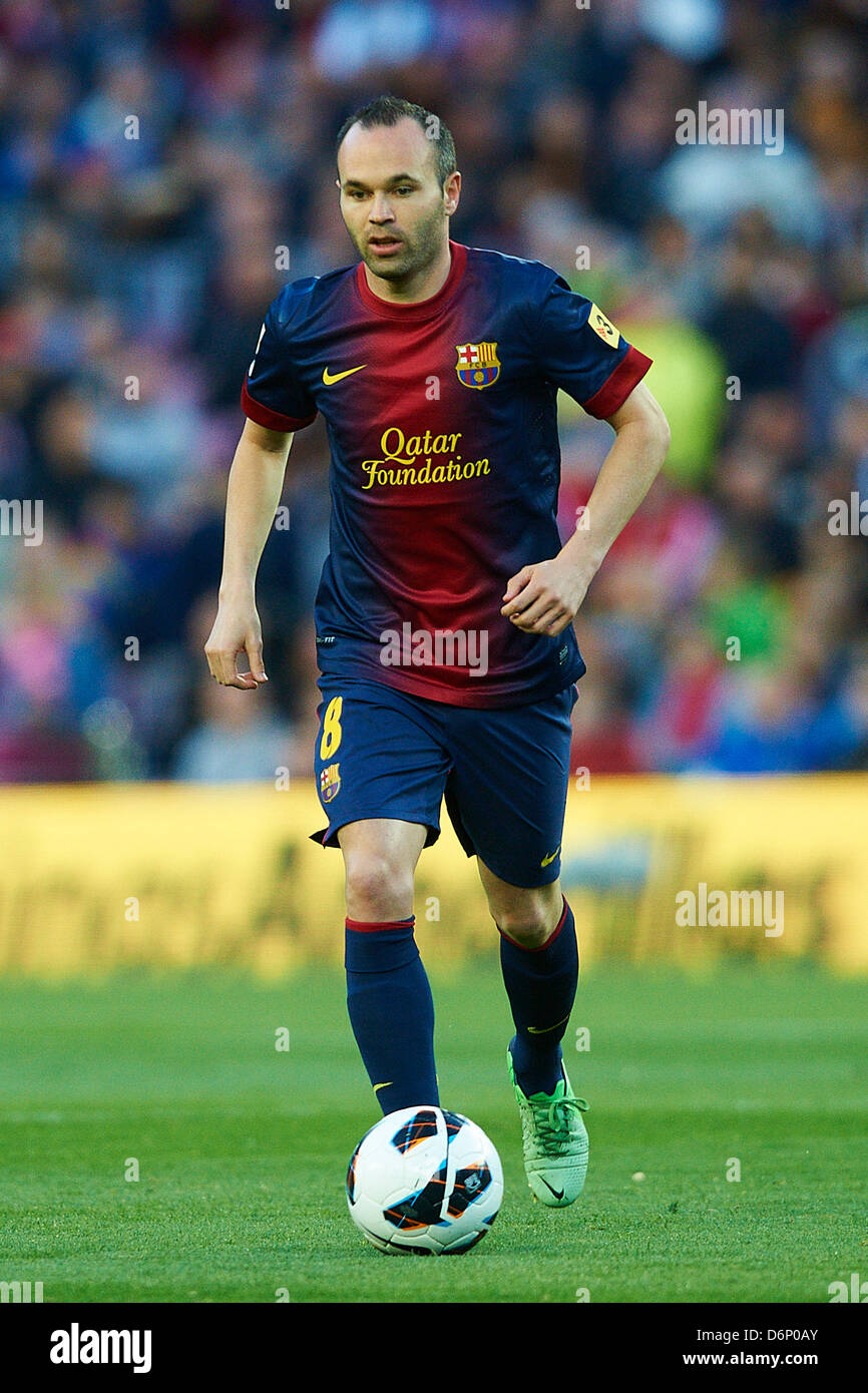 Andres Iniesta (FC Barcelona), during La Liga soccer match between FC ...