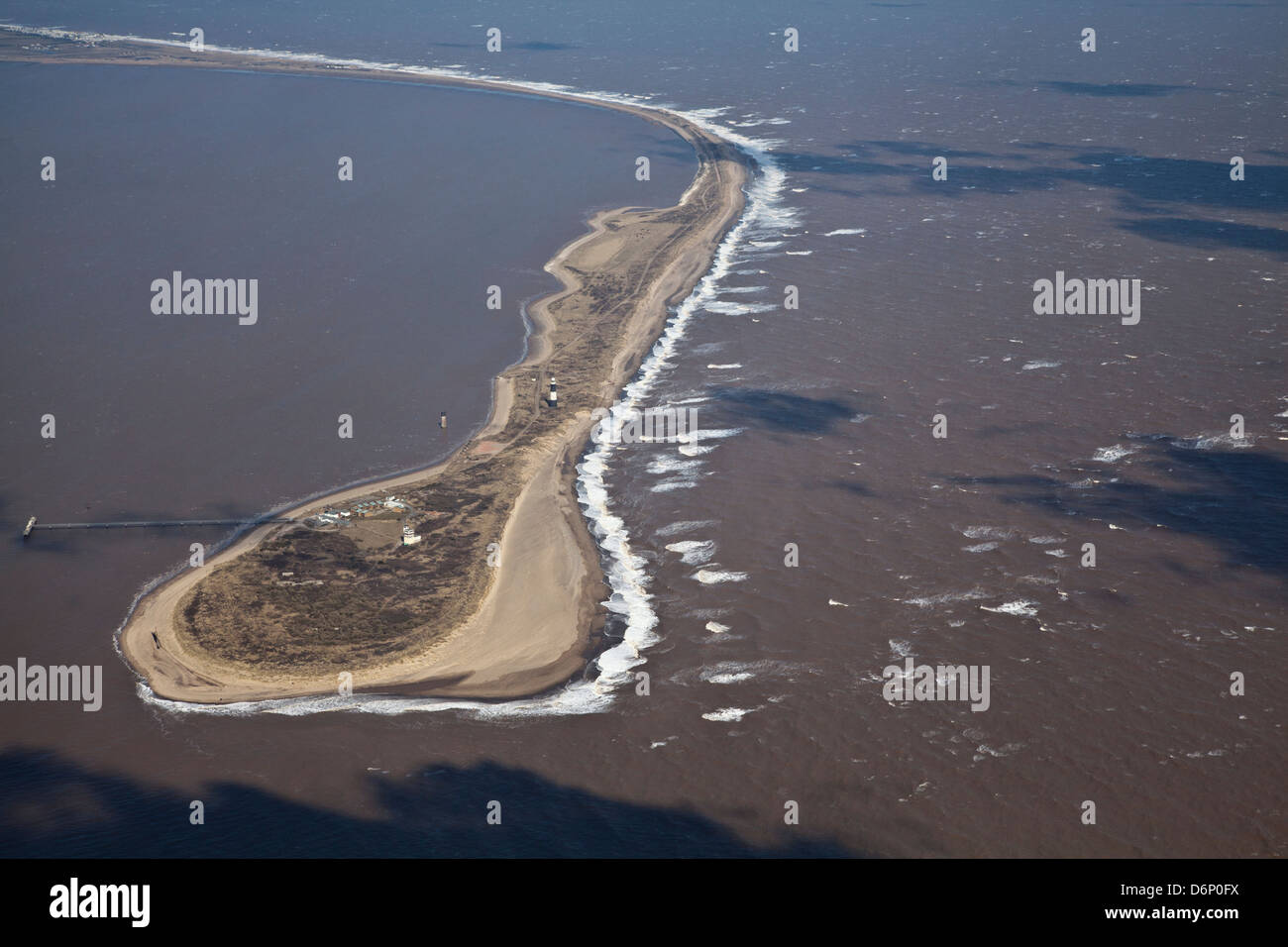 spurn point river humber east coast uk england aerial Stock Photo - Alamy