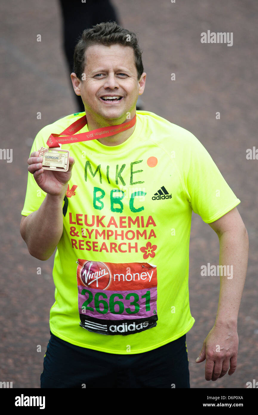 Mike Bushell at the Virgin London Marathon Finish on 21/04/2013 at The ...