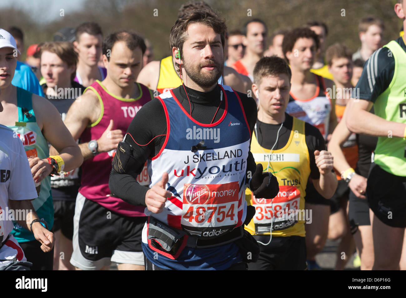 Greenwich, London, UK. 21st April, 2013. Marathon Runners on Shooters ...