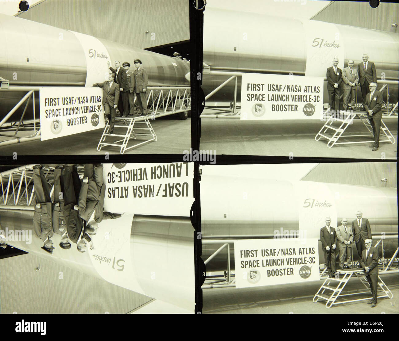 Photograph showing the Atlas missile developed by Convair/General ...