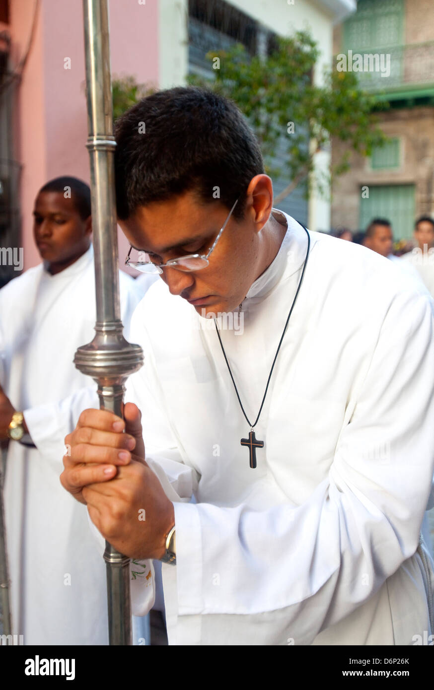 Stations of the Cross, Good Friday, Easter. Cuban city of Havana, La ...