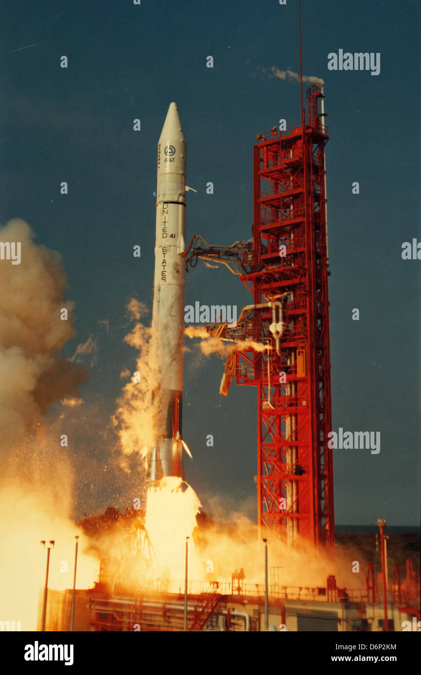 A photograph of the Convair/General Dynamics Atlas rocket system ...