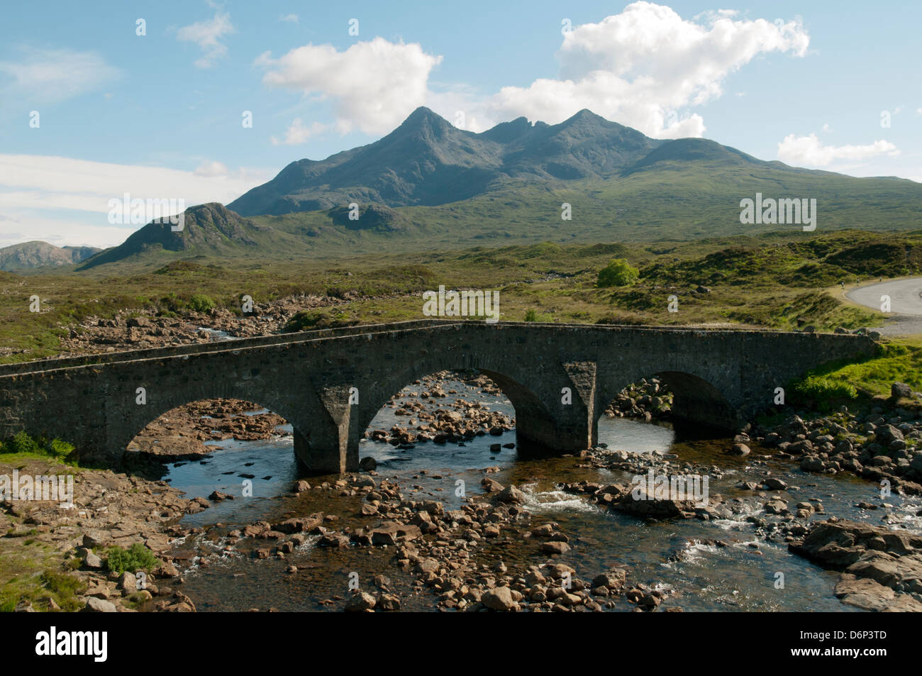 The Cuillin Hills the Sligachan river, Sligachan, Isle of Skye ...