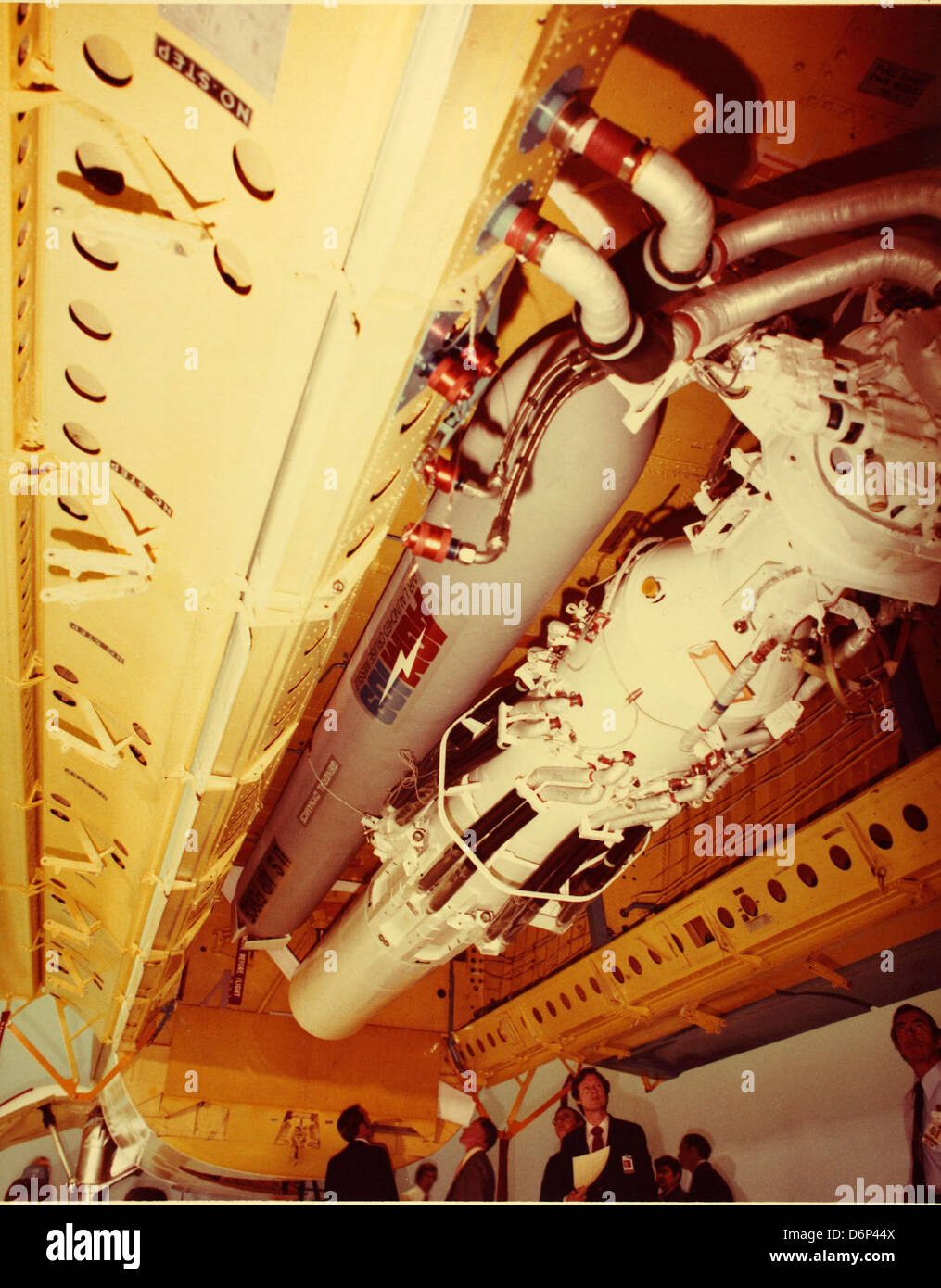 This photograph shows the Tomahawk missile system, developed by Convair ...