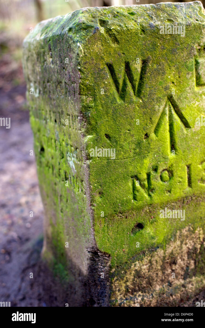 War Department Marker Post No 13 Reigate Surrey Inscription reads "War ...
