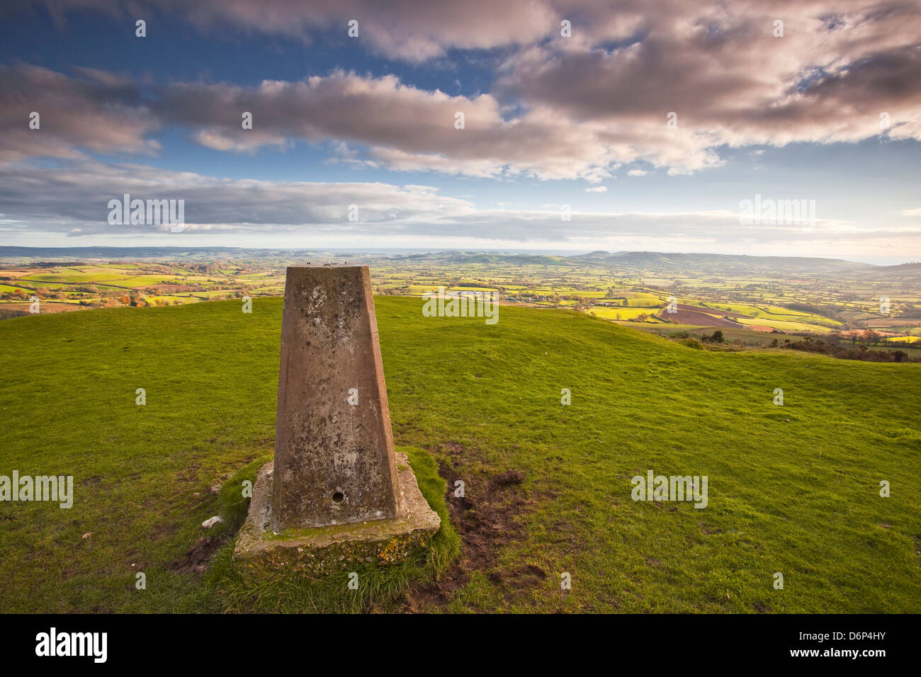 Looking across the Marshwood Vale from Pilsdon Pen, Dorset, England ...