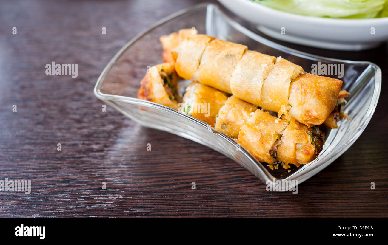 rice paper spring roll vegetable shrimp and pork fried vietnam food ...
