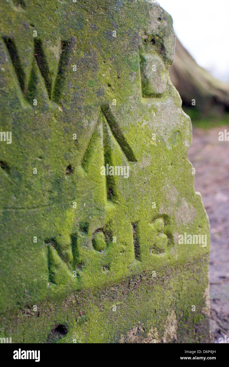 War Department Marker Post No 13 Reigate Surrey Inscription reads "War ...