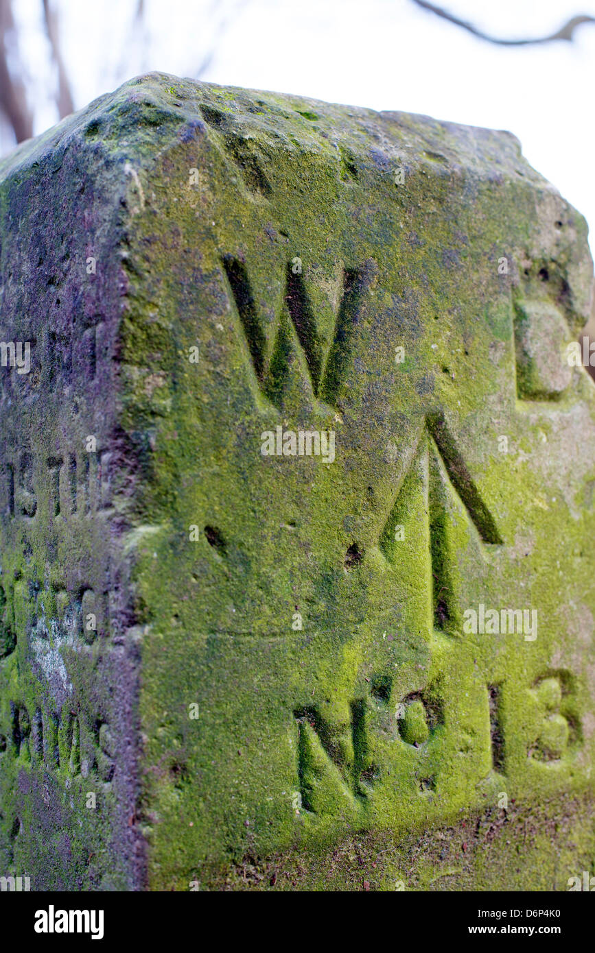 War Department Marker Post No 13 Reigate Surrey Inscription reads "War ...