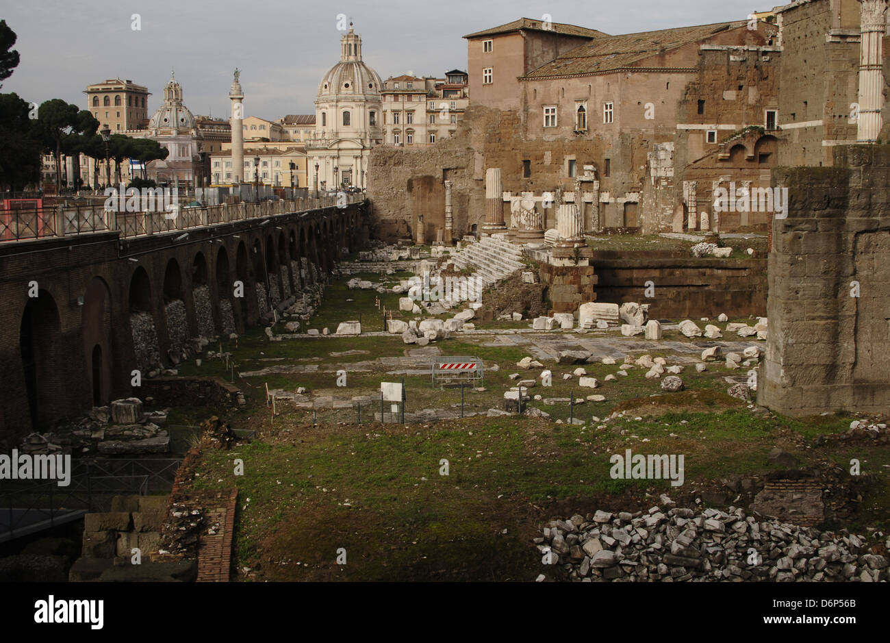 Imperial Forums. Forum of Augustus. Ruins of the Temple of Mars Ultor ...
