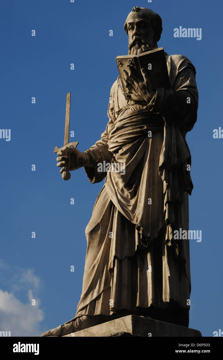 Italy. Rome. Saint Angelo Bridge. Statue of Saint Paul the Apostle (5 ...