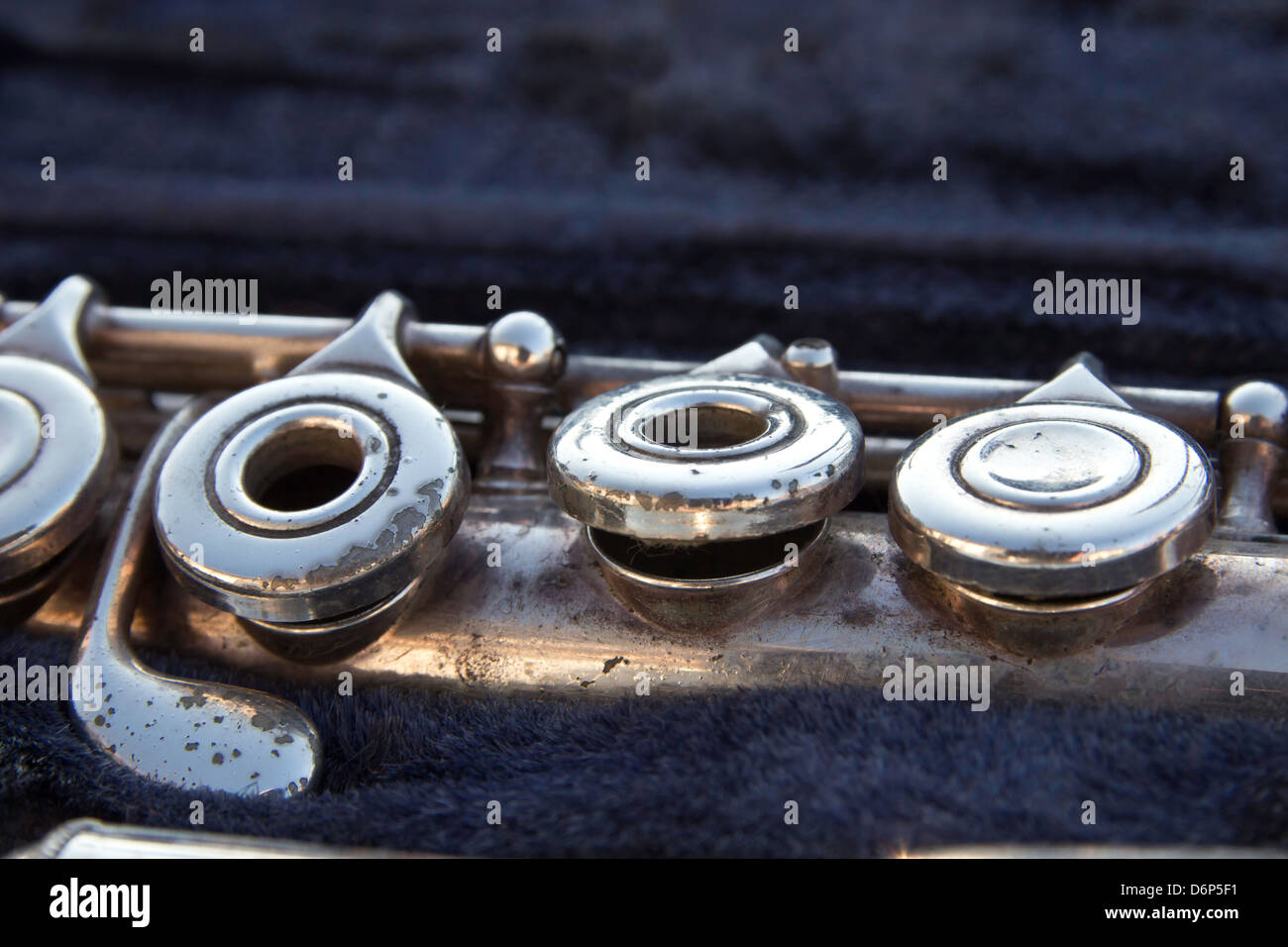 Some old flute keys Stock Photo - Alamy