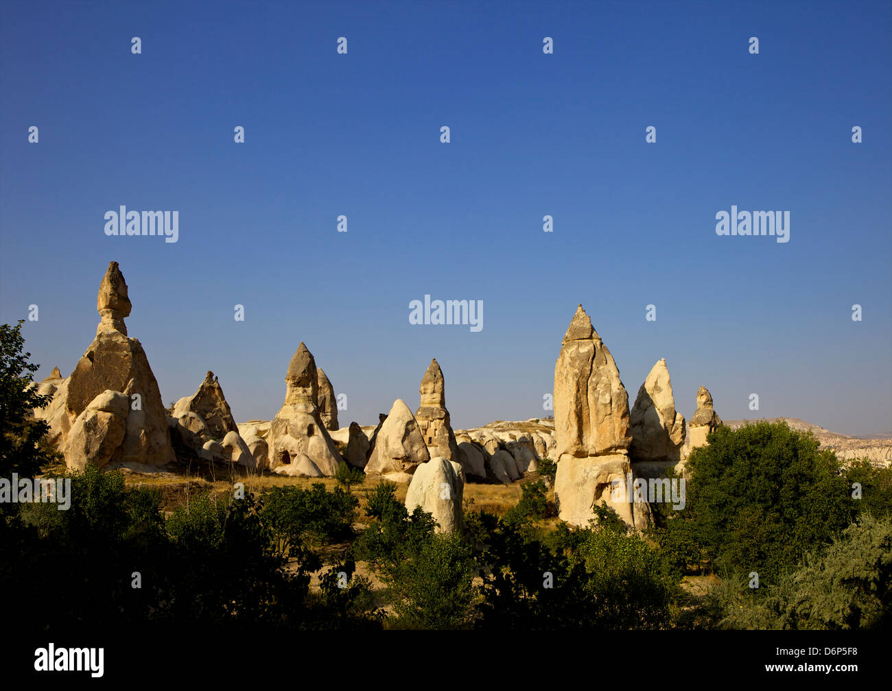 Fairy Chimneys rock formation landscape near Goreme, Cappadocia ...