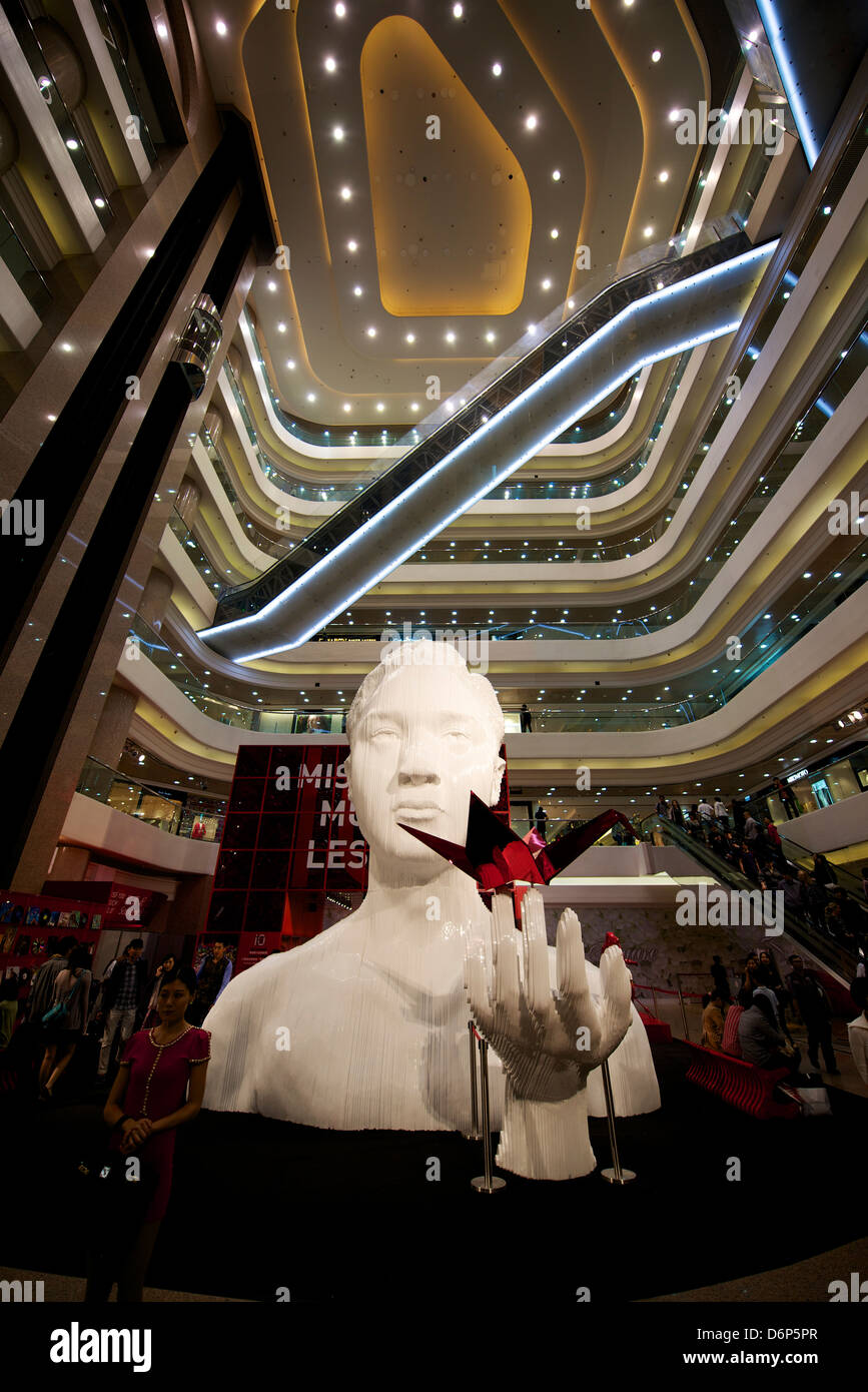 Giant statue of Leslie Cheung, a famous Hong Kong cantopop star marking the 10th anniversary of ...