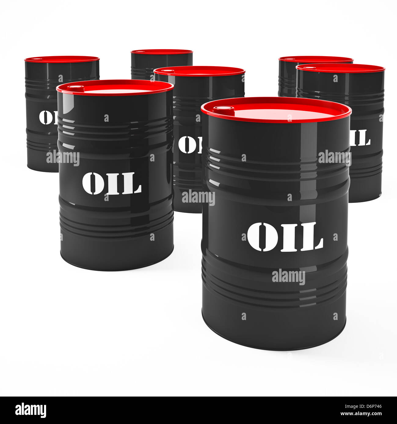 3d image of oil barel on white Stock Photo - Alamy