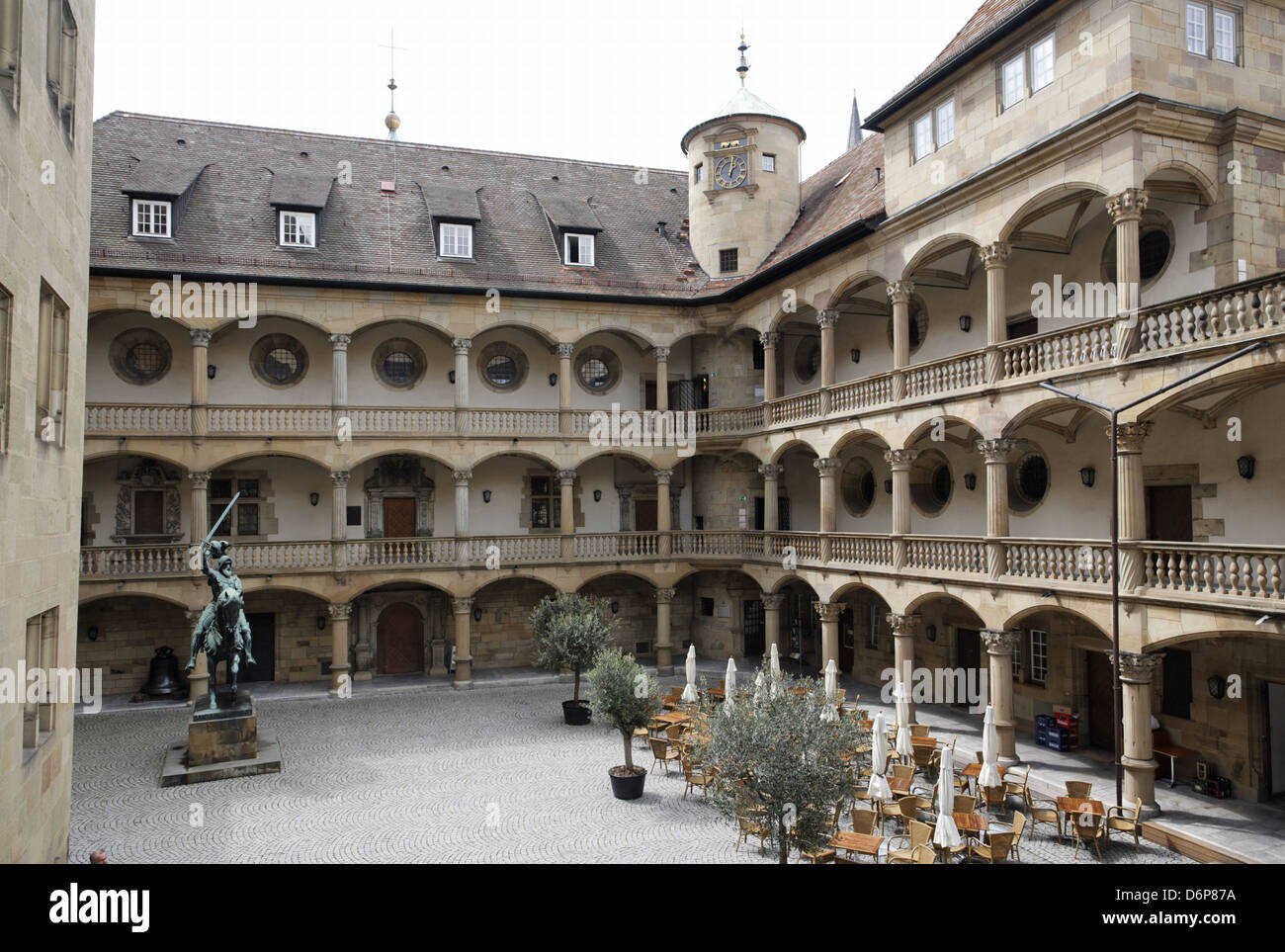 Germany, Baden-Württemberg, Stuttgart, 'Old Castle', courtyard, arcades ...