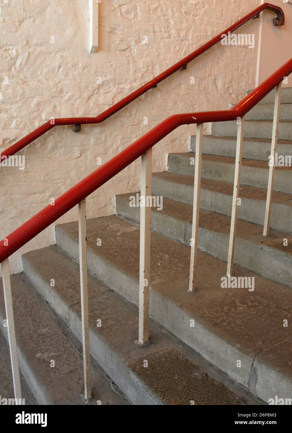 Red handrails hi-res stock photography and images - Alamy