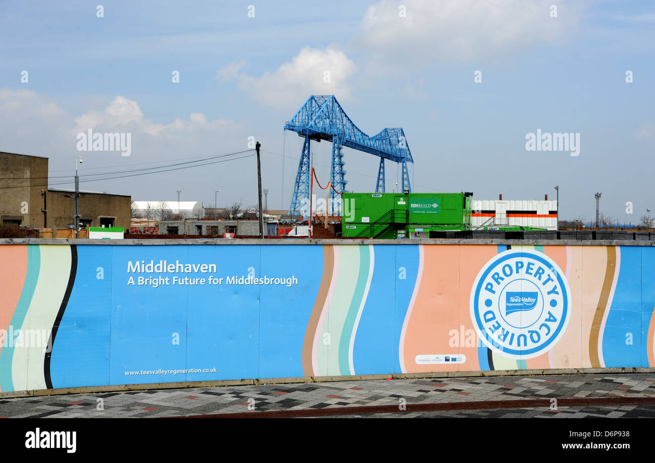 Middlehaven developement site on land by the old port Middlesbrough ...