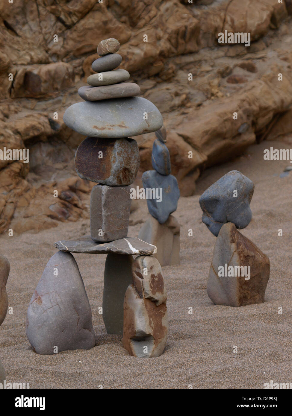 Balance balanced piles pebble stone seaside artistic sand sandy hi-res ...