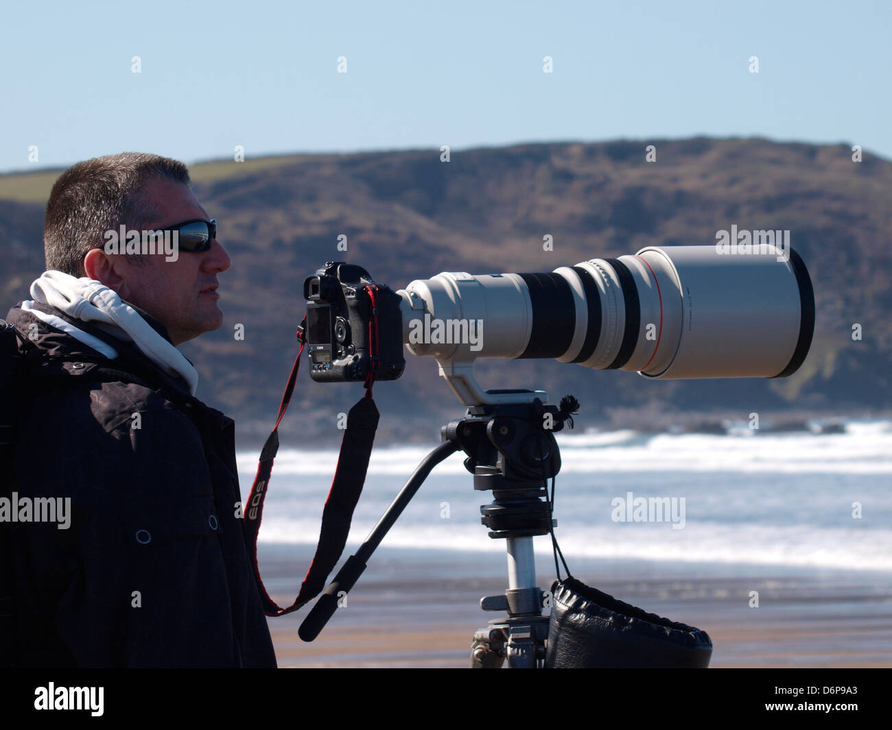Sports photographer, Cornwall, UK 2013 Stock Photo - Alamy