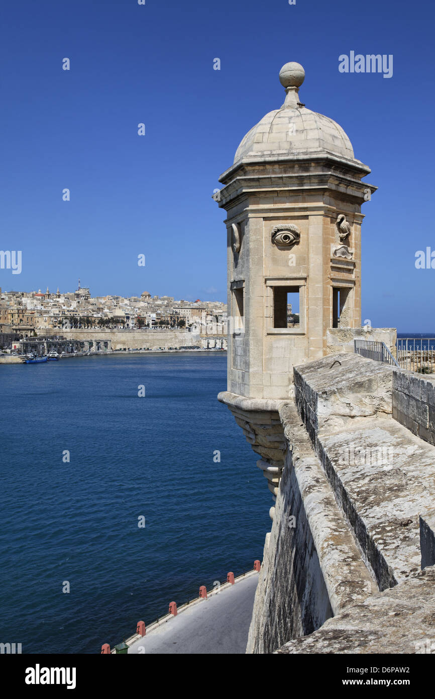 Malta, Senglea, Garola Gardens 'vedette' watchtower peaceful ...
